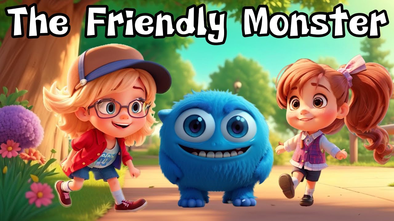 Bedtime Stories for Kids | The Friendly Monster | English Stories with Subtitles - YouTube