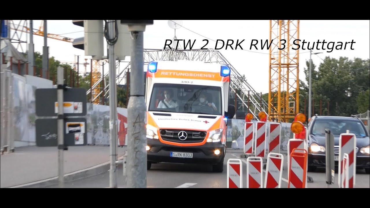 RTW des DRK Stuttgart auf Einsatzfahrt - YouTube