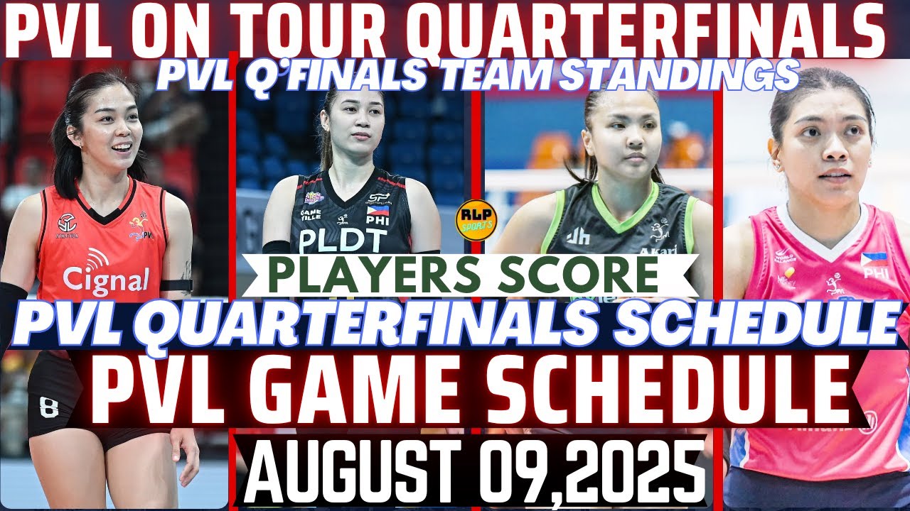2025 PVL ON TOUR QUARTERFINALS TEAM STANDINGS AUGUST 07,2025|PVL GAME ...