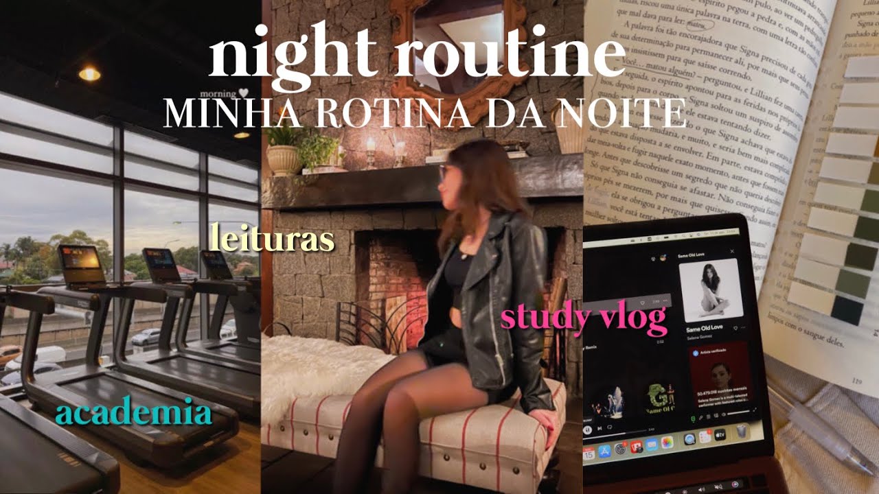 Night routine| Minha rotina da noite real*🌙 estudos, treino ...