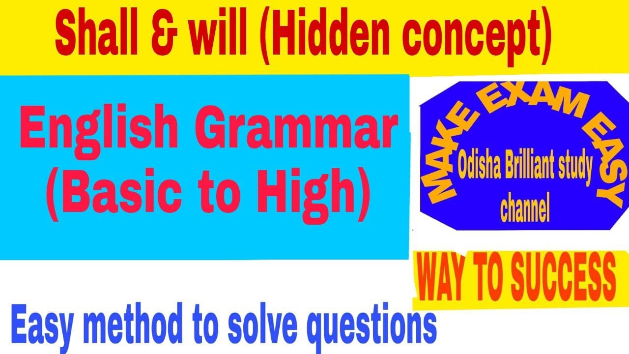 Modal verb I Uses of Shall & will I English Grammar - YouTube