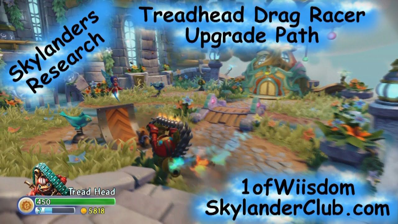 Skylanders Trap Team Research: Treadhead Drag Racer Upgrade Path - YouTube