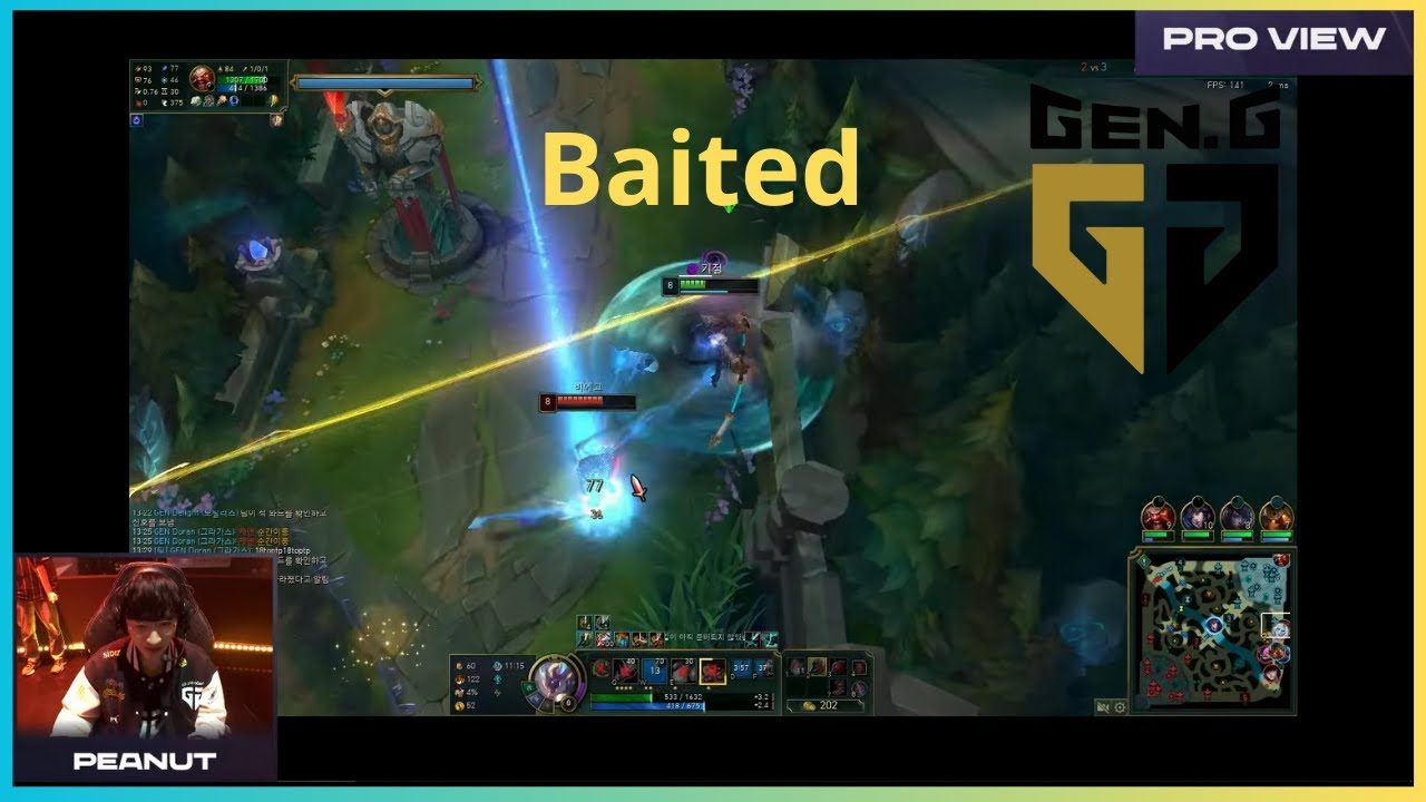 Gen Peanut Shaking So Hard While He Baited Oner With Beautiful Trick ...