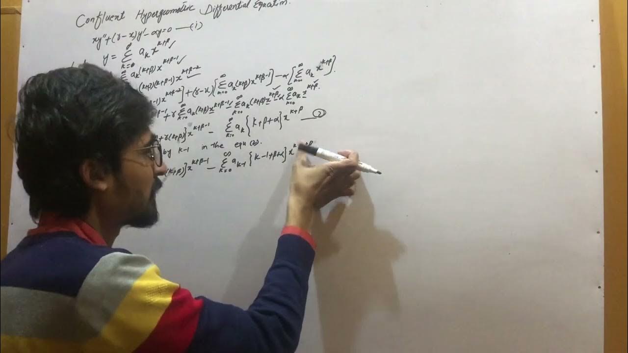 Lecture 16: Special function Confluent hypergeometric function by using frobenous method - YouTube