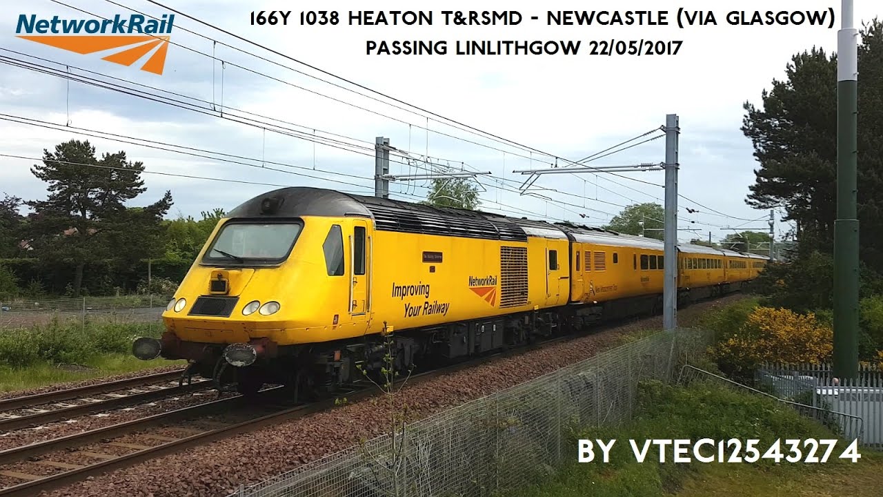 43014 + 43013 New Measurement Train passing Linlithgow 22/05/2017 ...