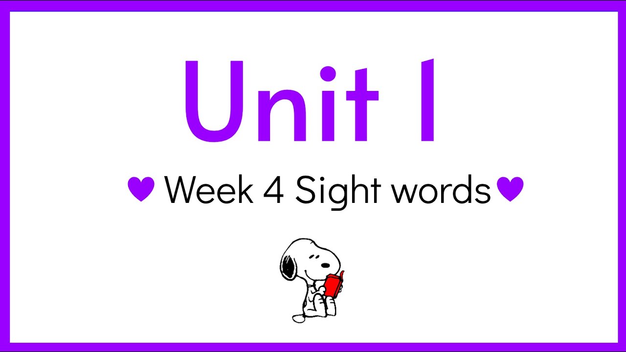 Unit 1 Week 4 Sight Words- fun, make, they, too - YouTube
