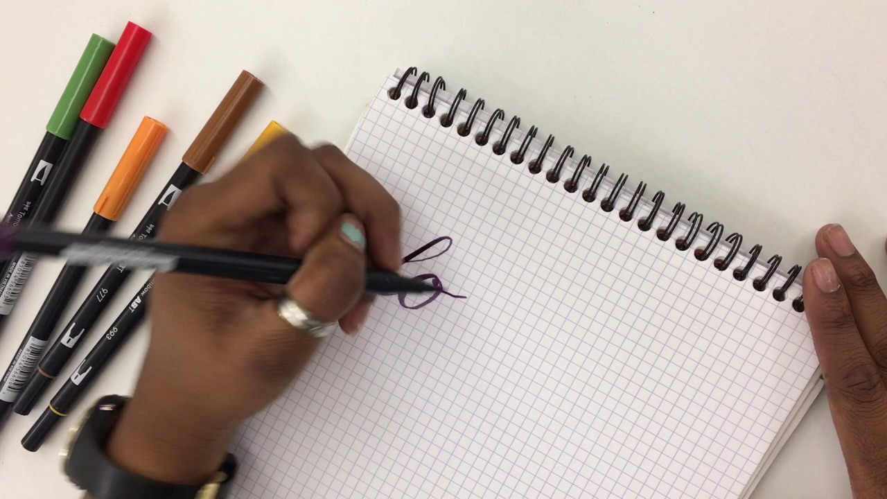 Writing with the brush pen - YouTube