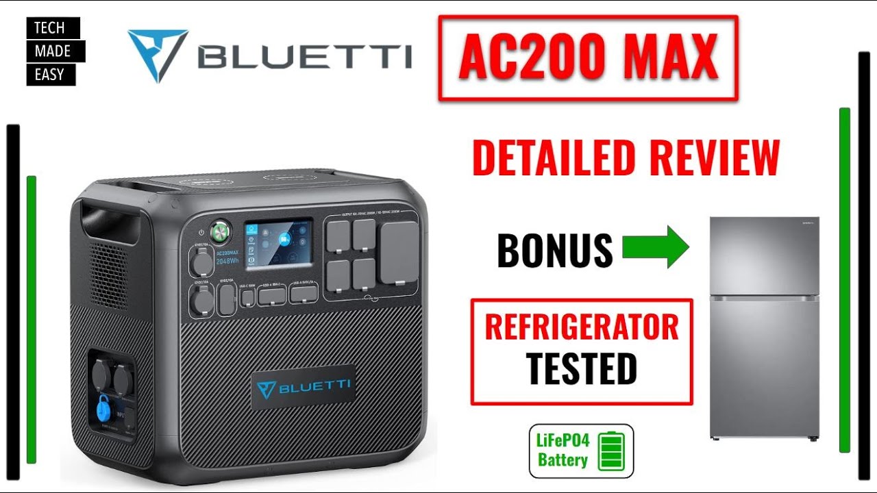 Bluetti AC200Max Detailed Review solar generator - YouTube