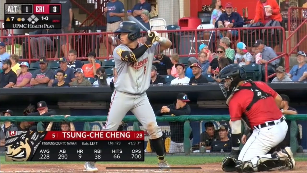 海盜2A鄭宗哲｜保送安打連續3打席上壘，本場表現精華（20240727）#milb #taiwan #baseball - YouTube