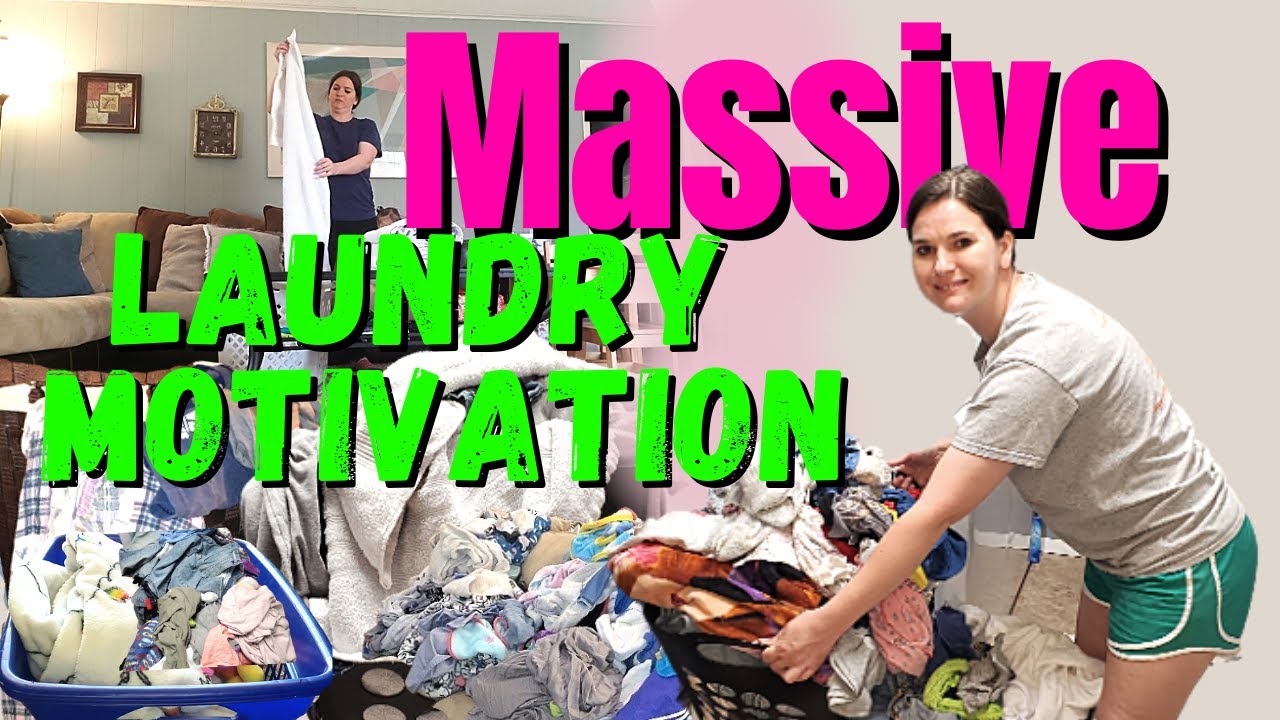 NEW ALL DAY LAUNDRY MOTIVATION/ FAMILY OF 4 WEEKLY LAUNDRY ROUTINE/ MOM ...