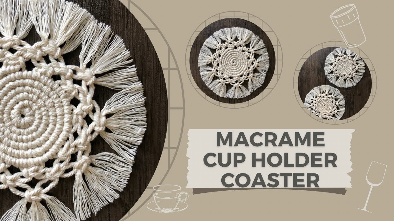 Macrame Cup Holder Coaster/ DIY Porta Copos #macrame - YouTube