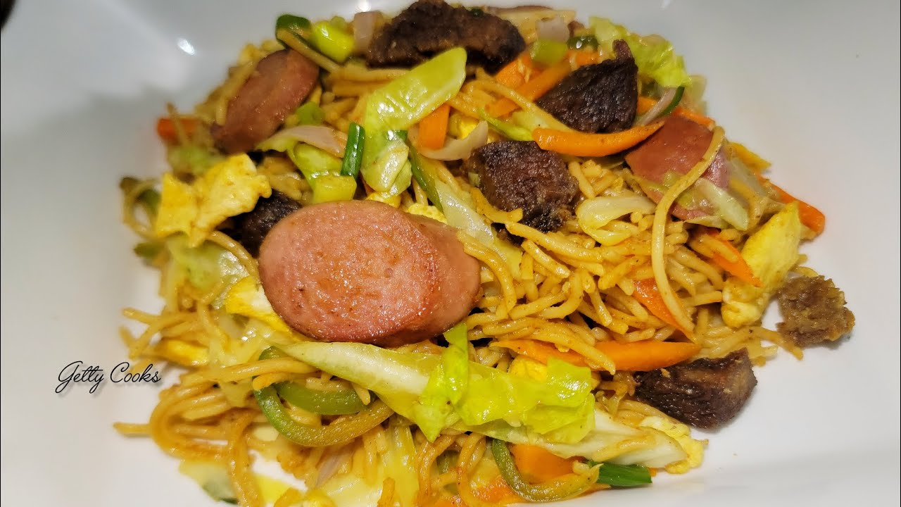 Stir fry Spaghetti Recipe//Let's make Ghanaian popular street food ...