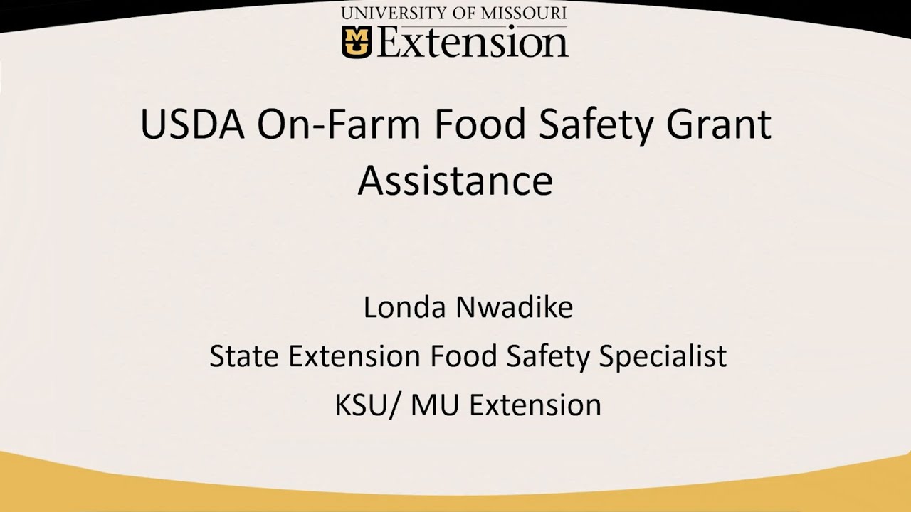 USDA Food Safety Assistance & Produce Safety Update - YouTube