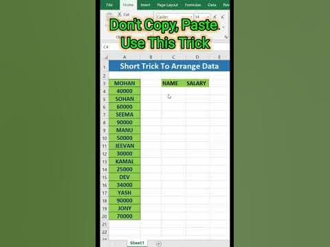 Most useful trick of excel ! #exceltech #tricks #computer #interview #exceltutorial #excel - YouTube