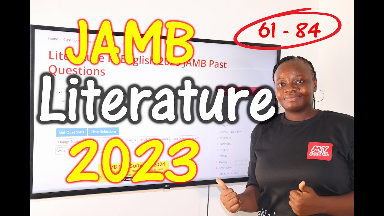 JAMB CBT Literature in English 2023 Past Questions 61 - 84 - YouTube