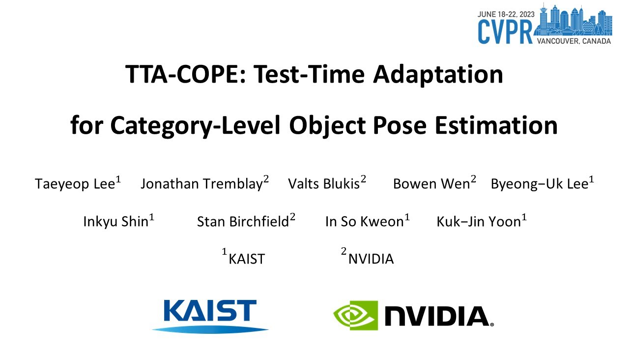 TTA-COPE: Test-Time Adaptation for Category-Level Object Pose ...