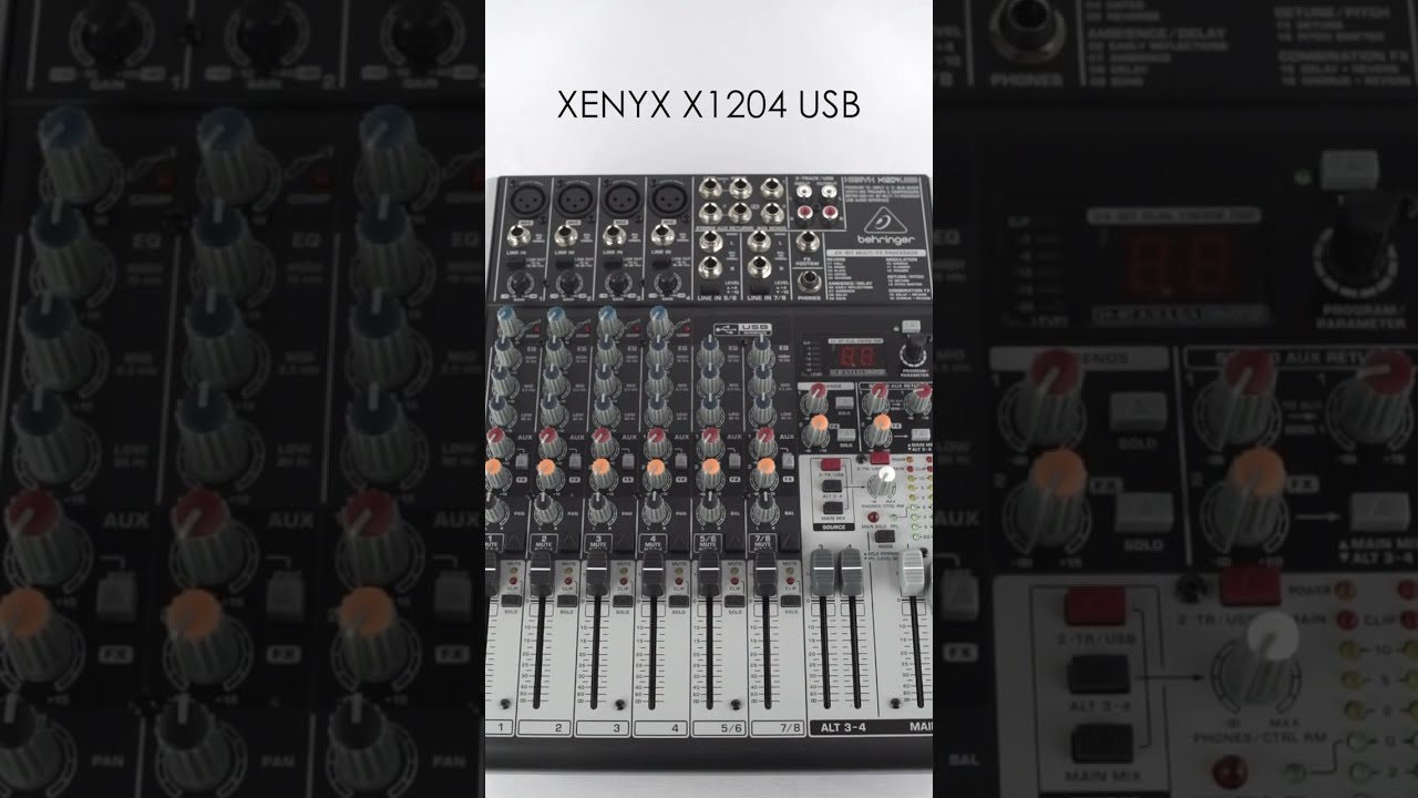 behringer Xenyx x1204 usb - YouTube