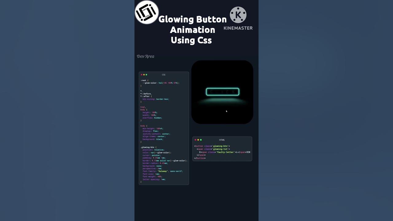 Glowing Button Animation Using Html And Css Dev Area Csstricks Coding Html Youtube