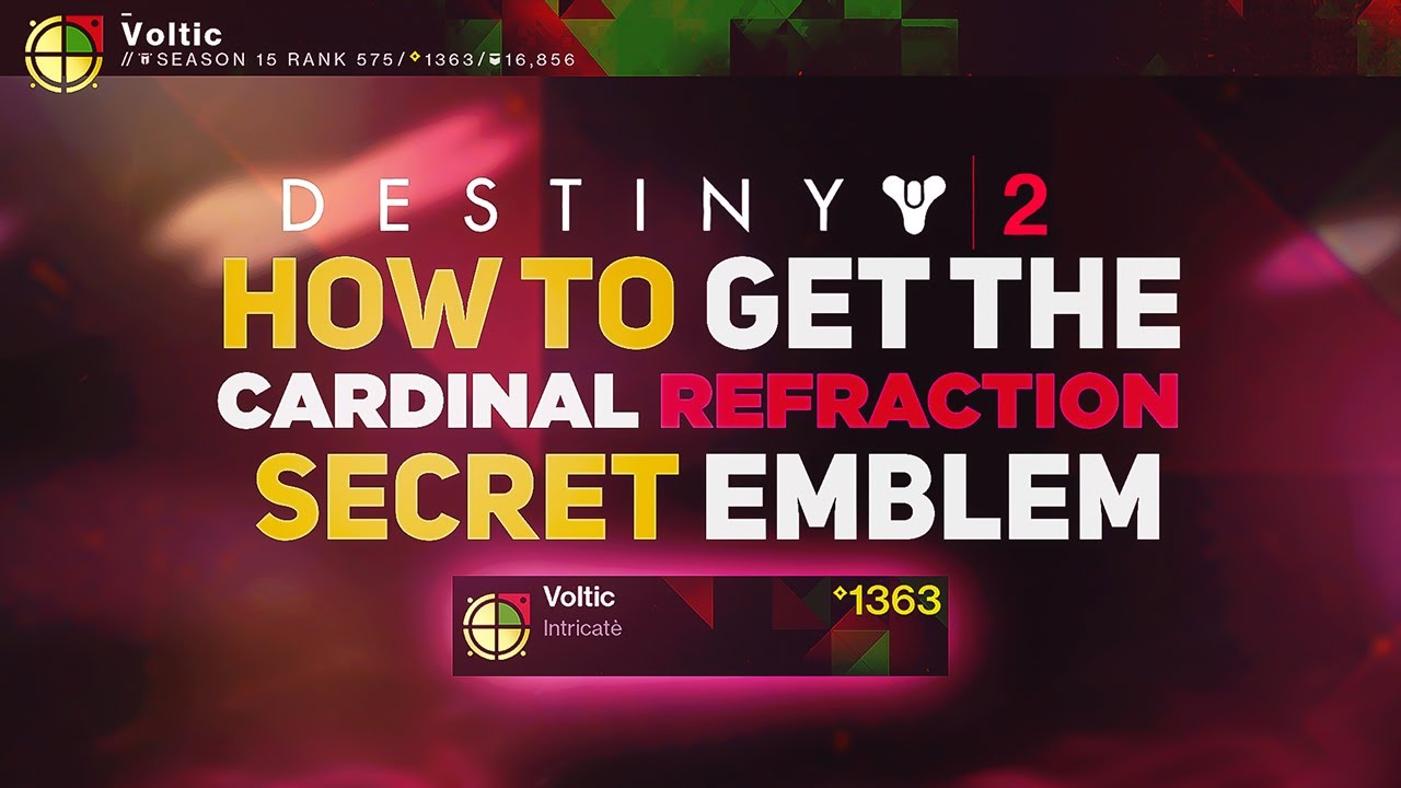 Cardinal Refraction Emblem! Free Secret Emblem | Destiny 2 - YouTube