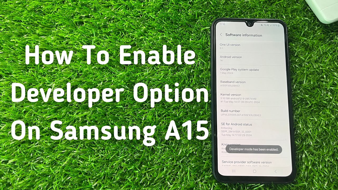 How To Enable Developer Option In Samsung A15 - YouTube
