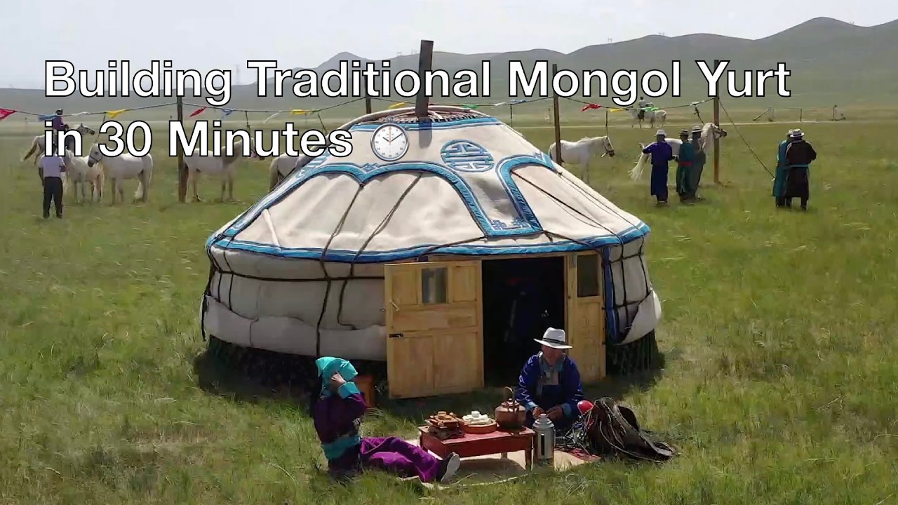 Building a Traditional Mongol Yurt in 30 Minutes ⏱️ | Nomadic Secrets ...