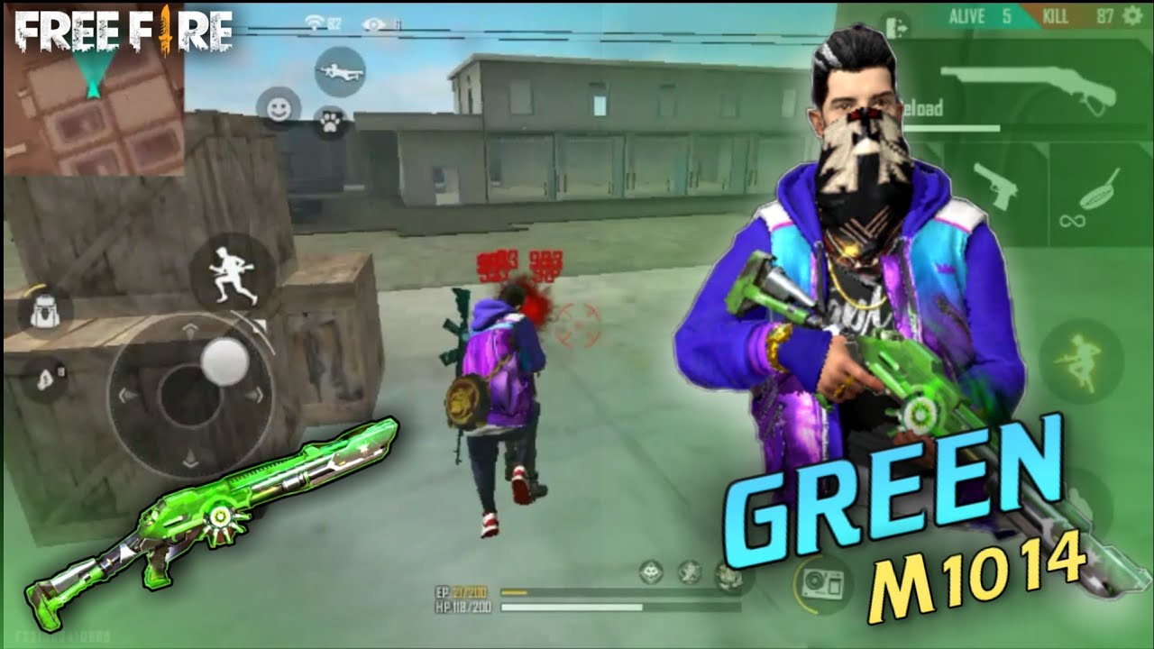 GREEN SHOTGUN IS BEAST!! HEADSHOT हैकर है भाई GREEN SHOTGUN😱 FREEFIRE ...