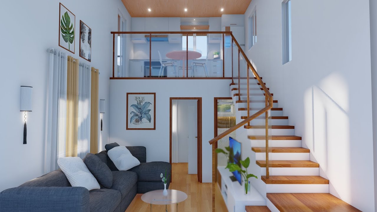 Unique Loft Type Tiny House Design Idea | 24 Square Meters - YouTube
