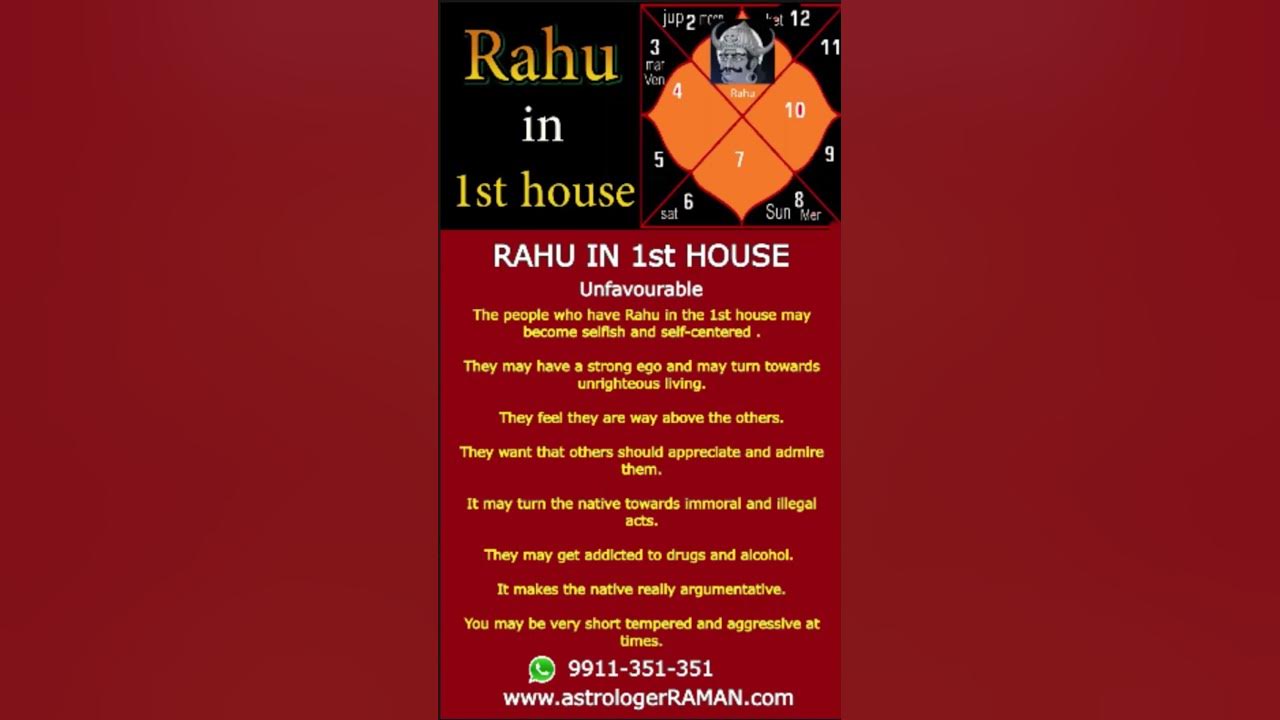 Rahu In 1st House I One Minute Astrology I Acharya Raman Kamra YouTube rahu-in-1st-house-i-one-minute-astrology-i-acharya-raman-kamra-youtube