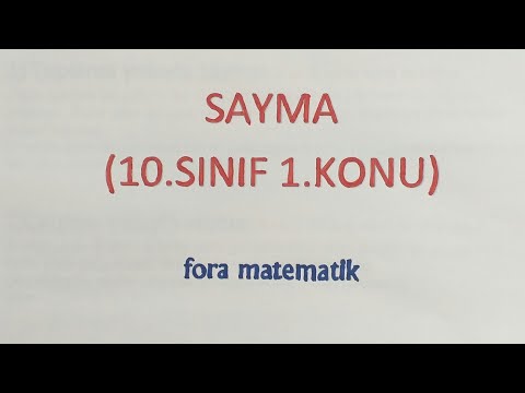 10.SINIF 1.KONU:SAYMA