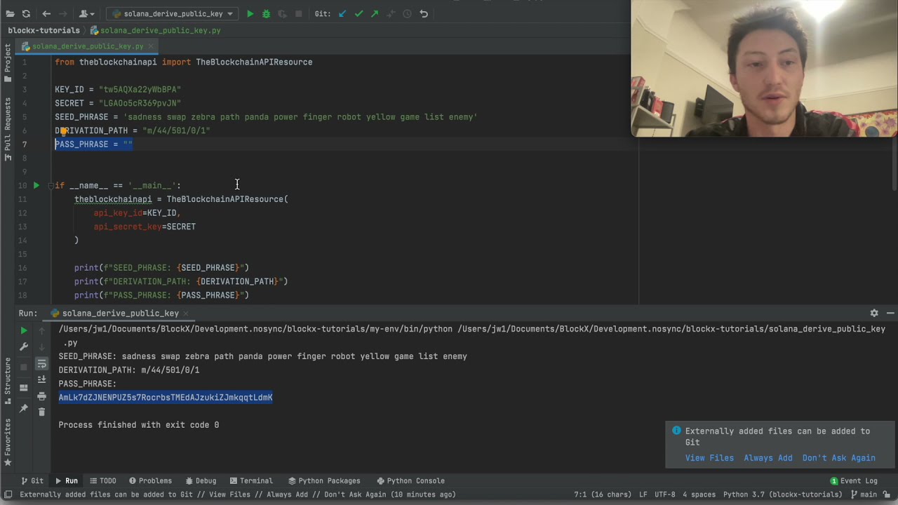 How to derive a public key on Solana from a seed phrase, derivation ...