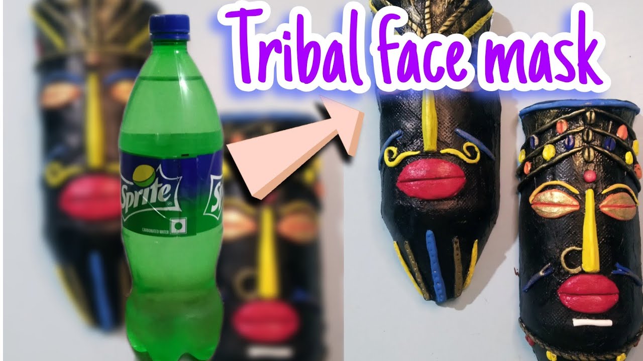 Tribal face mask making/Beautiful Home Decoration from waste material ...