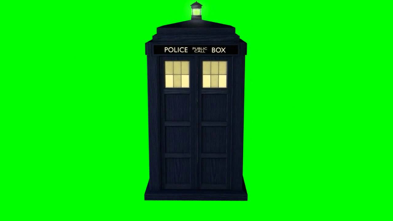 3D Tardis Rotating with Green Screenish Background - YouTube