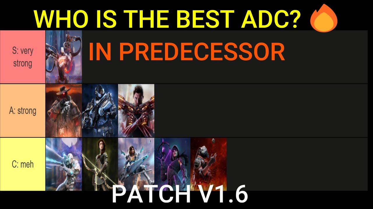 Predecessor ADC Tier List – Patch v1.6 - YouTube