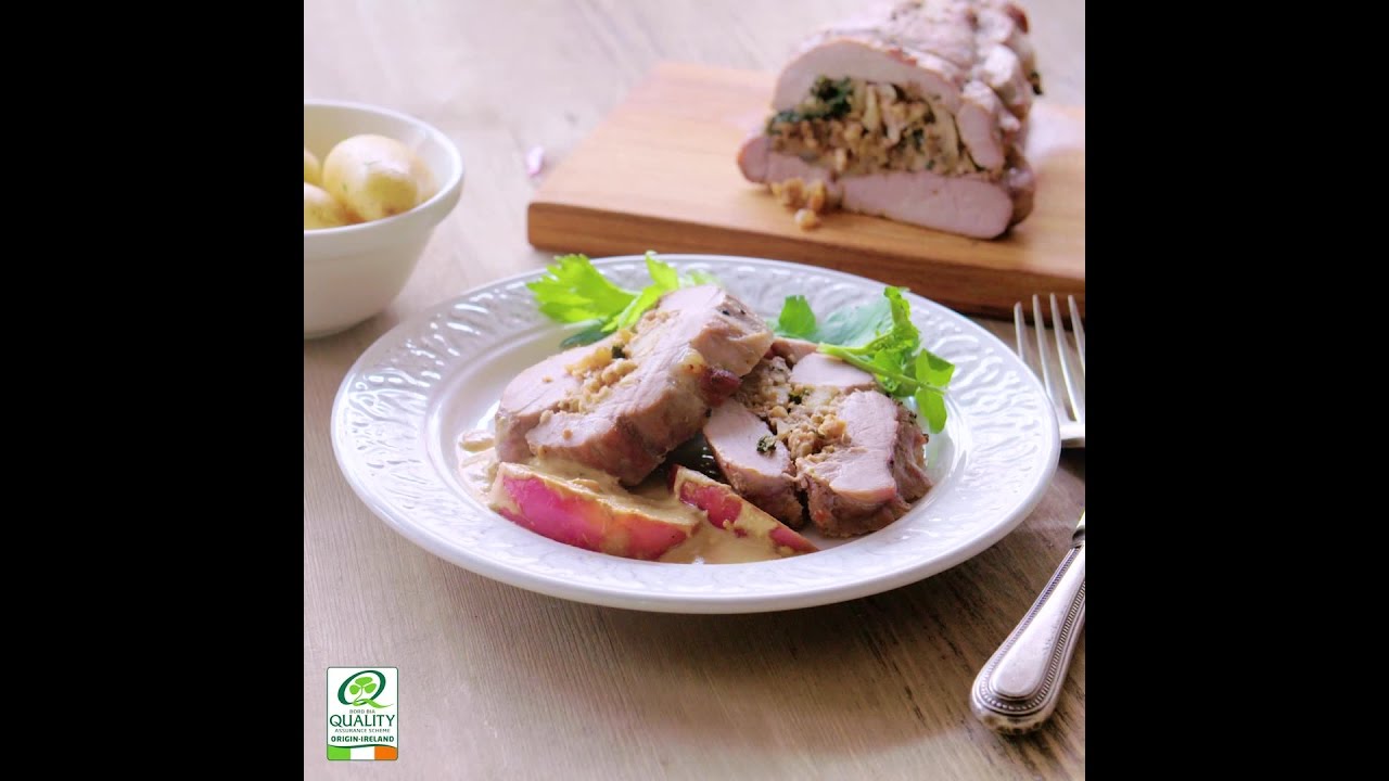 Stuffed Pork with Apple and Cider Sauce - YouTube