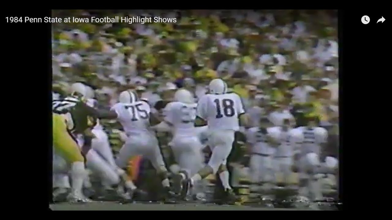 1984 Penn State at Iowa Football Highlight Shows - YouTube