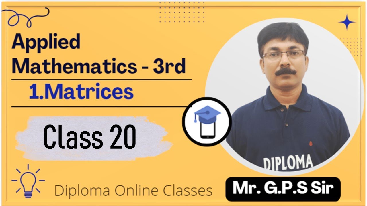 Class 20 Chapter 03 Applied Mathematics 3rd Diploma Online Classes - YouTube
