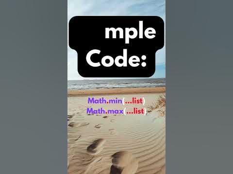️ Determine the min and max values in an array. #javascript #array #minimum #maximum - YouTube