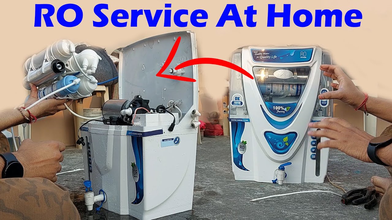 RO Service At Home | RO Water Pump Problem Repair | RO Connection Pipe ...