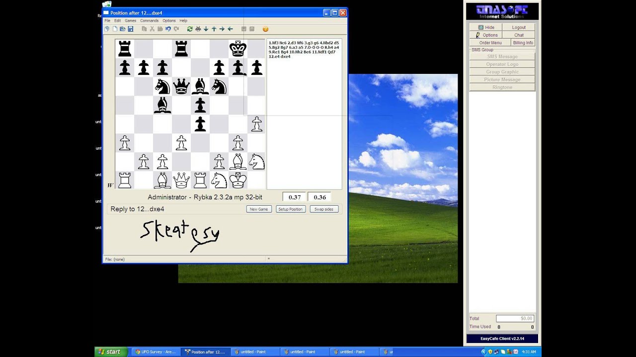 skeatesy verses rybka chess computer bullet chess 2015 [f] - YouTube