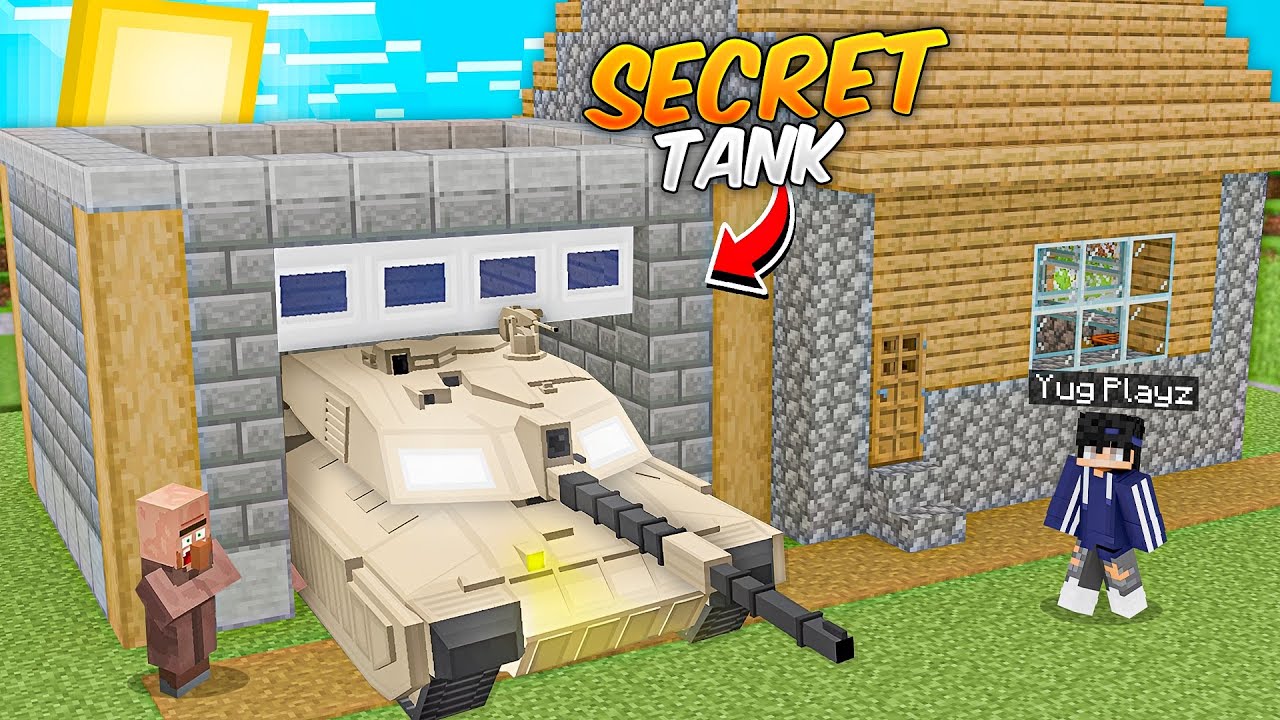 I Found A Secret Tank Under the Villager’s House in Minecraft 😱 - YouTube