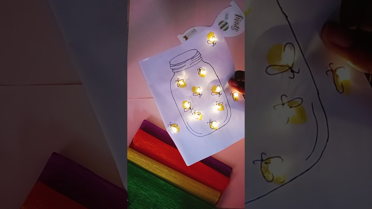 Easy paper firefly🦋 with lights😍 ️ - YouTube
