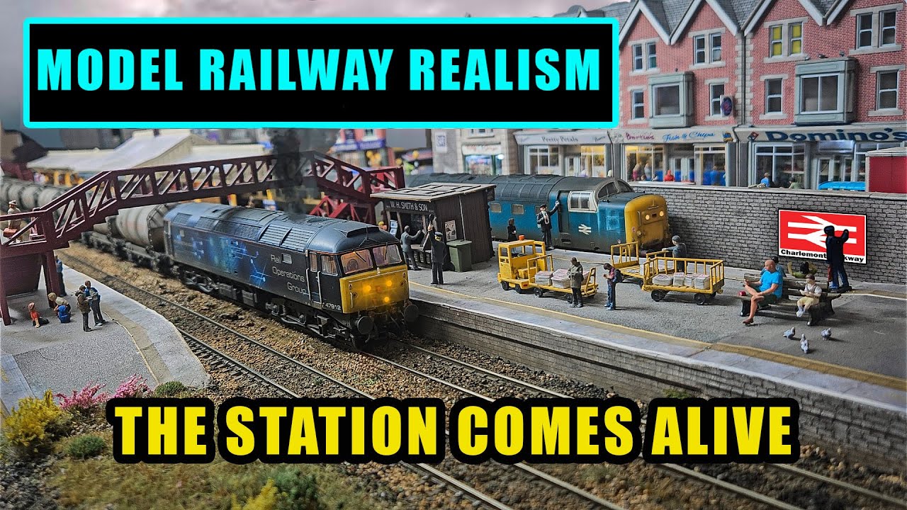 Incredible 00 Gauge Loft Model Railway Layout, Realism Station Detail ...