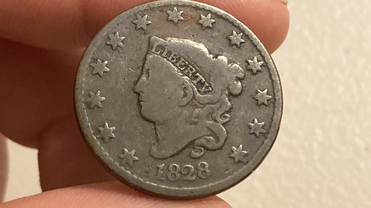 1828 U.S. Coronet Head Large Cent 1 Cent Coin • Values, Information ...