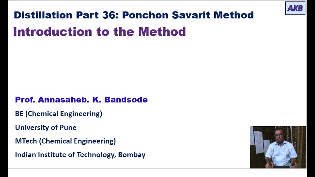 Distillation Part 37 -Understanding the Ponchon-Savarit Method - YouTube