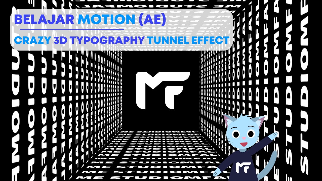 Belajar Motion After Effects - Crazy 3D Typography Tunnel Effect Tutorial - YouTube