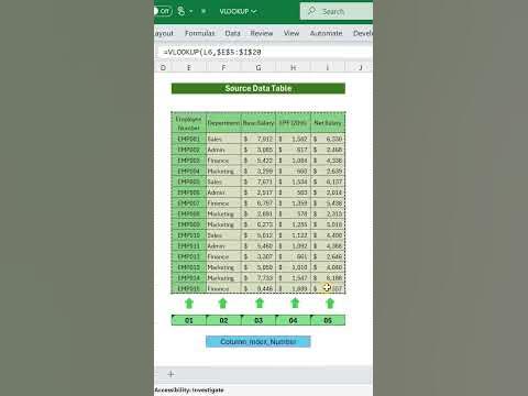 VLOOKUP Return Multiple Columns | Time Saving Excel Tricks - YouTube