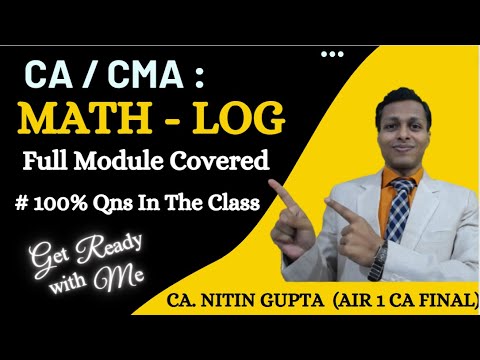 Math | CA Foundation | Full Module In The Class | Log | - YouTube