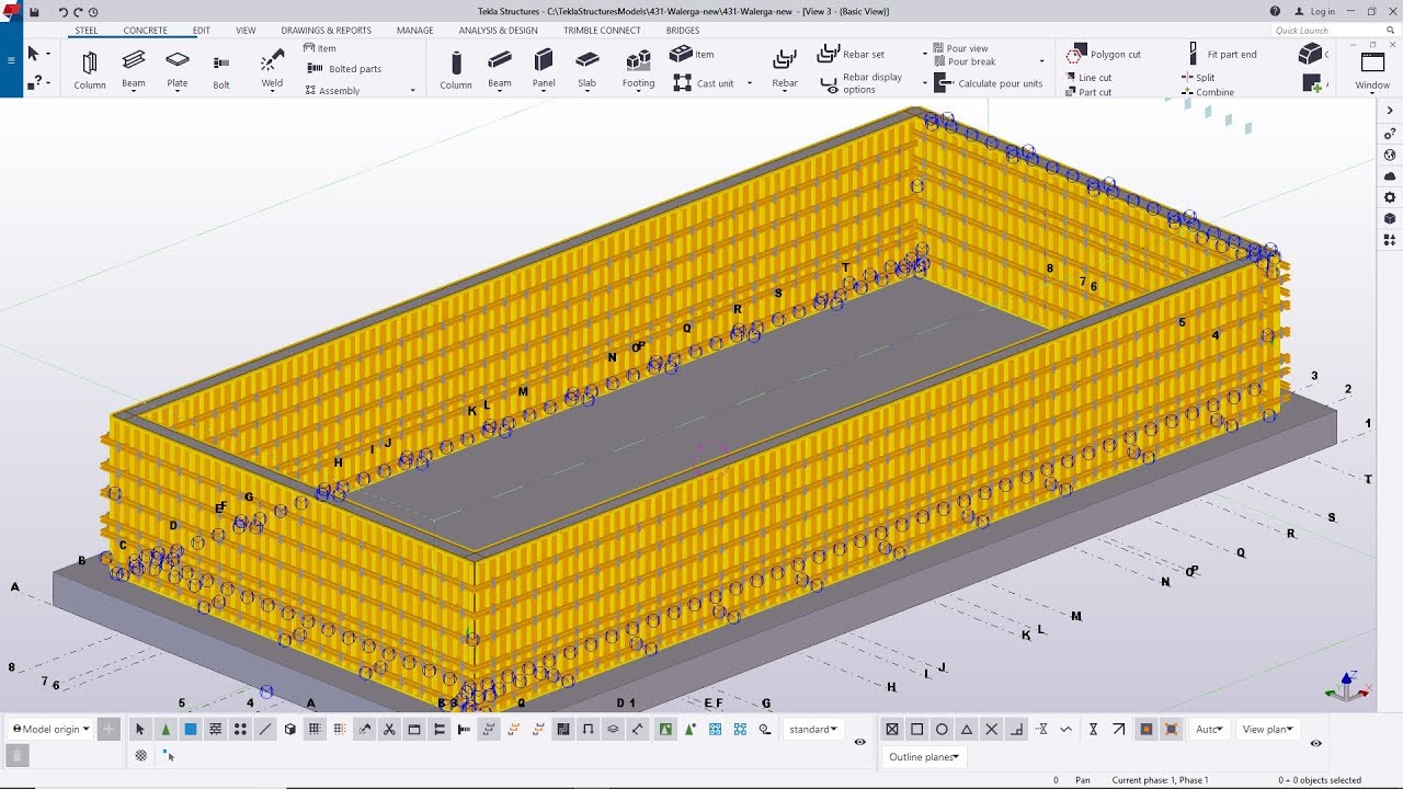 How to fix formwork on underground water tank Walls in Tekla Structures ...