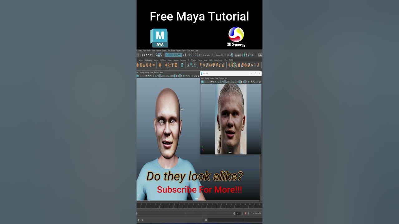 Erling Haaland 3D Model | Maya Tutorial - YouTube