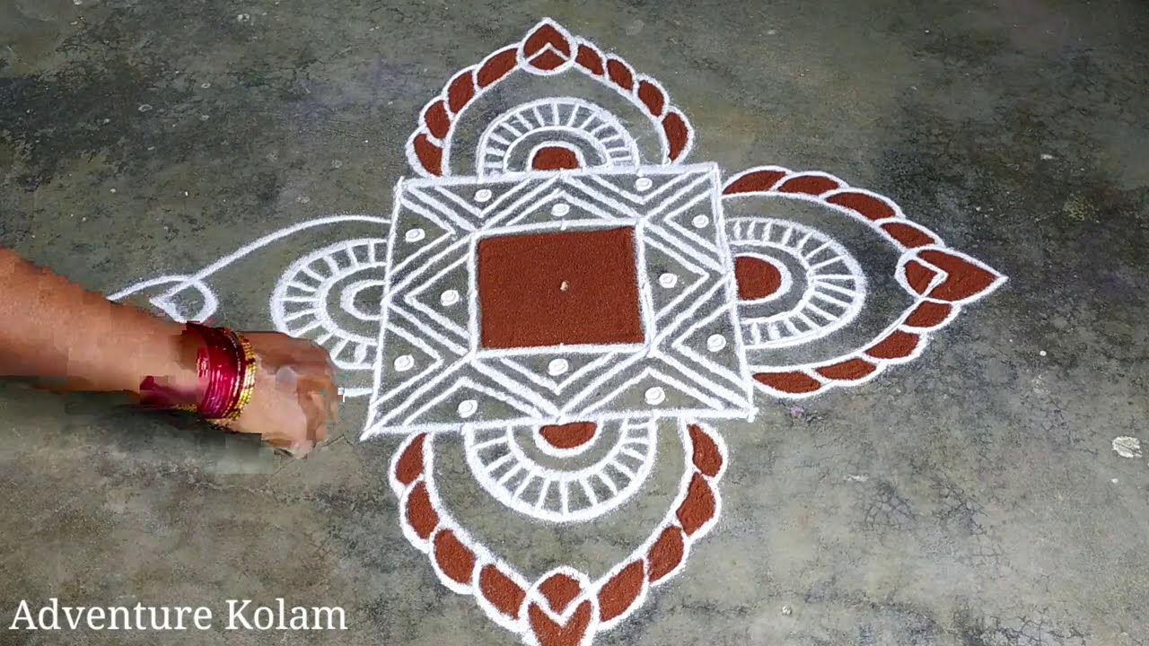 Padi Kolam || Flower Kolam || Pulli Kolam || Adventure Kolam - YouTube